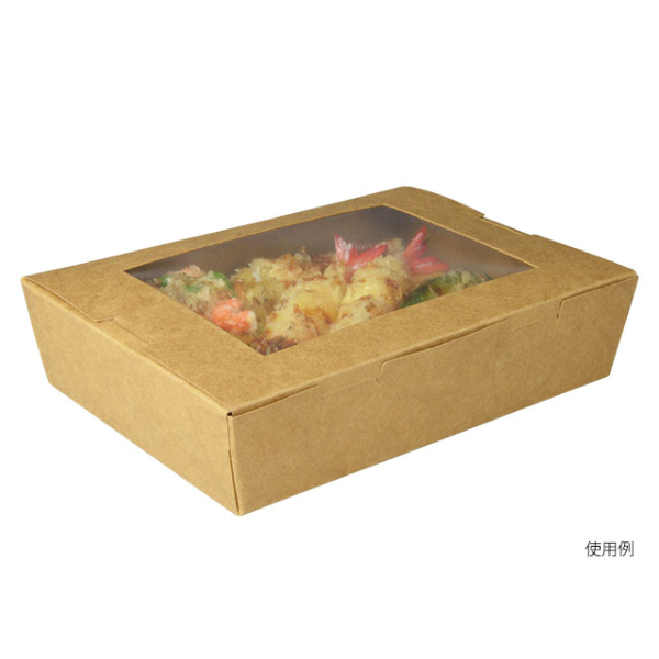 弁当容器 クラフトパック窓付 208-152W パックスタイル 弁当容器 クラフトパック窓付 208-152W パックスタイル