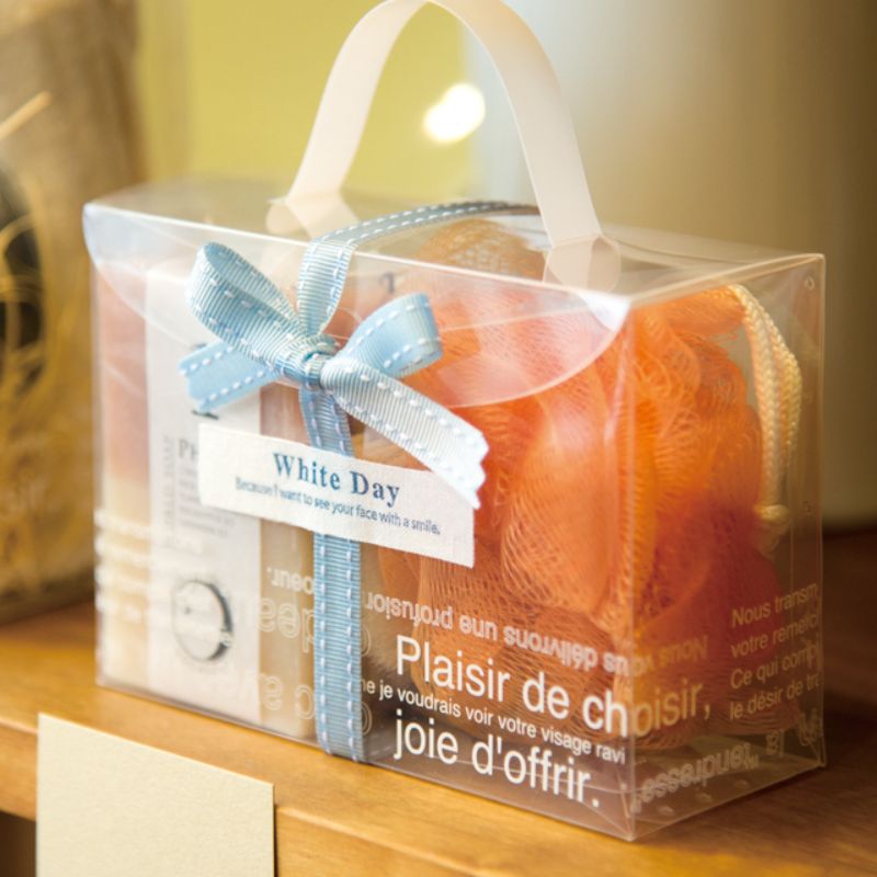 ギフト箱 カフェオレハンドル付クリアPPBOX-M(20枚) ヘッズ | テイクアウト容器の通販サイト【容器スタイル】