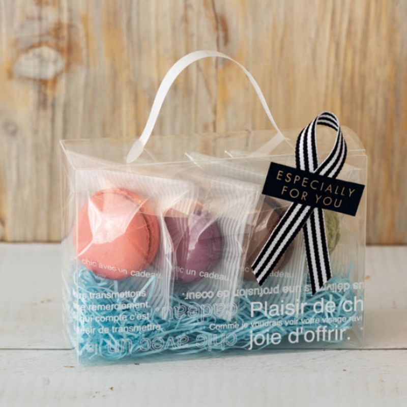 ギフト箱 カフェオレハンドル付クリアPPBOX-M(20枚) ヘッズ | テイクアウト容器の通販サイト【容器スタイル】